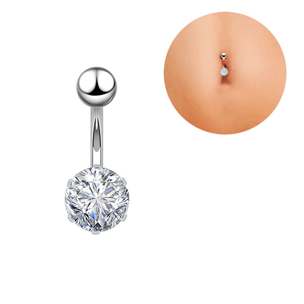 CSIYANJRY99 8 PCS Surgical Steel Belly Button Rings for Women CZ Navel Rings Belly Rings Belly Piercing