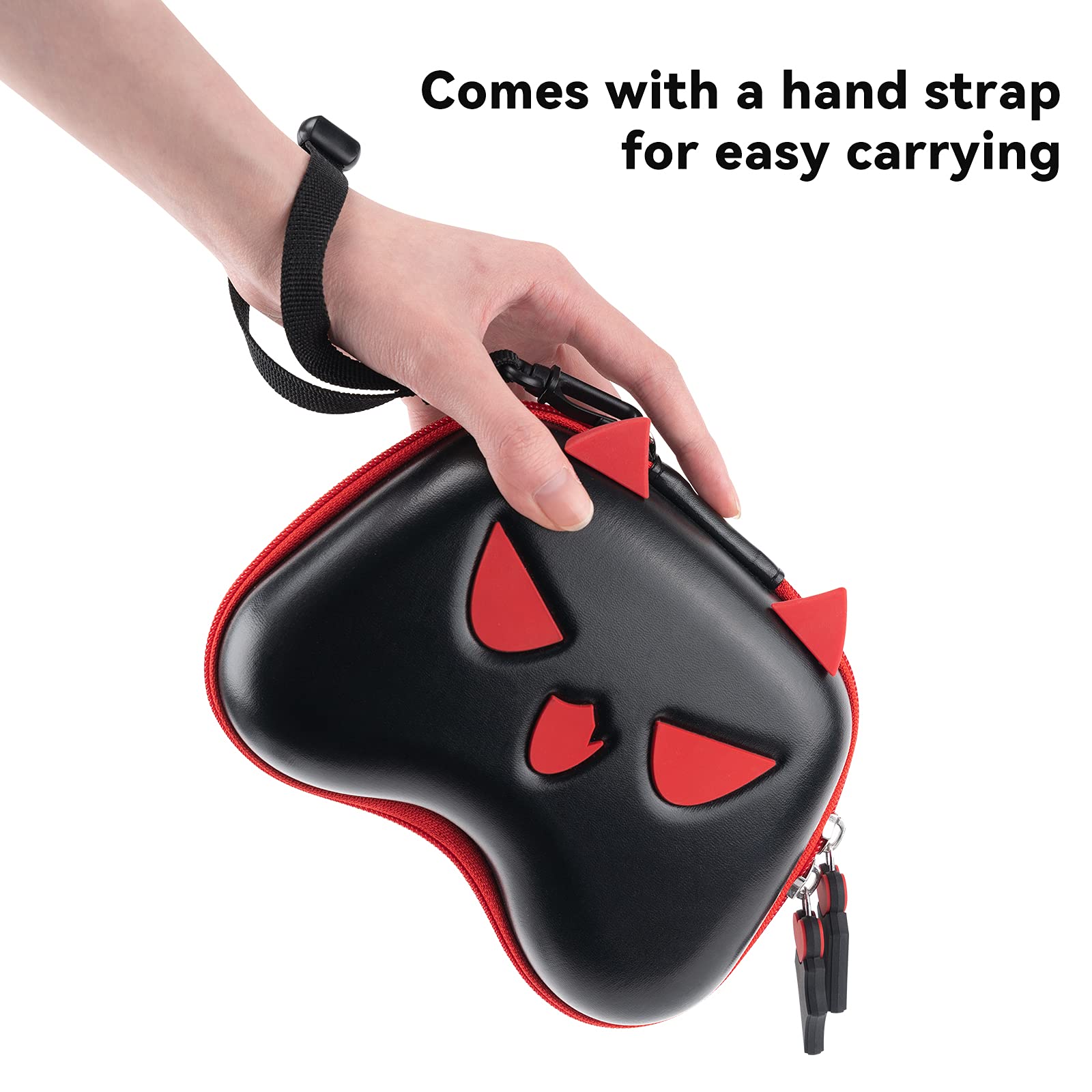 GeekShare Controller Travel Case for Playstation 5 Controller, PS4, Switch Pro and Xbox Controller, Heavy Duty Protective Cover Hard Carrying Controller Case - Cute Devil