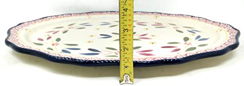 Temp-tations Set of 2 Platters: 18" x 13" and 12" x 8.75", Ceramic (Old World Blue)