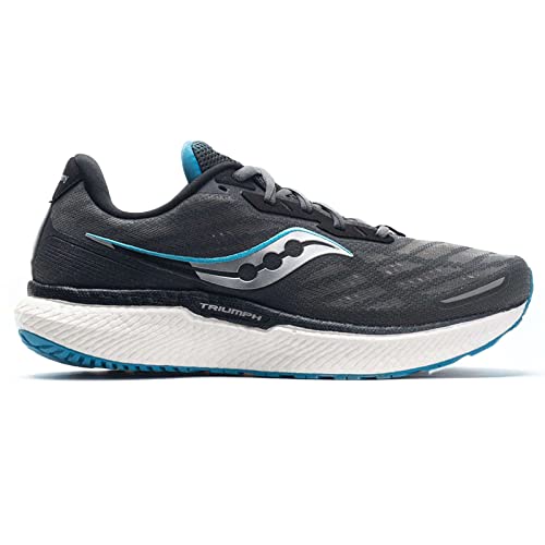 Saucony Men's Triumph 19 Running Shoe, Shadow/Topaz, 12