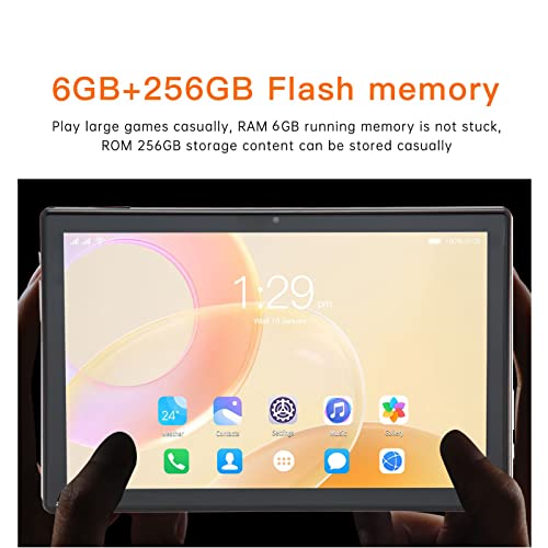 lonuo Office Tablet, 2 Card Slots Black 10 Inch IPS 7000mAh Student Tablet for Study (US Plug)