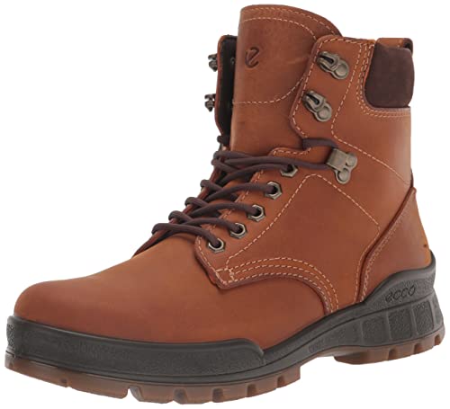 ECCO Men's Track 25 Waterproof Plain Toe Tie Hiking Boot, Amber Nubuck, 12-12.5