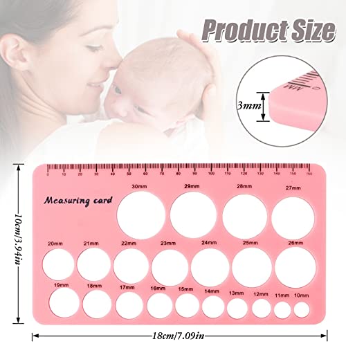 Silicone Nipple Ruler, Nipple Ruler for Flange Sizing Measurement Tool,Soft Flange Size Measure for Nipples, Breast Flange Measuring Tool Breast Pump Sizing Tool - New Mothers Musthaves(Pink)