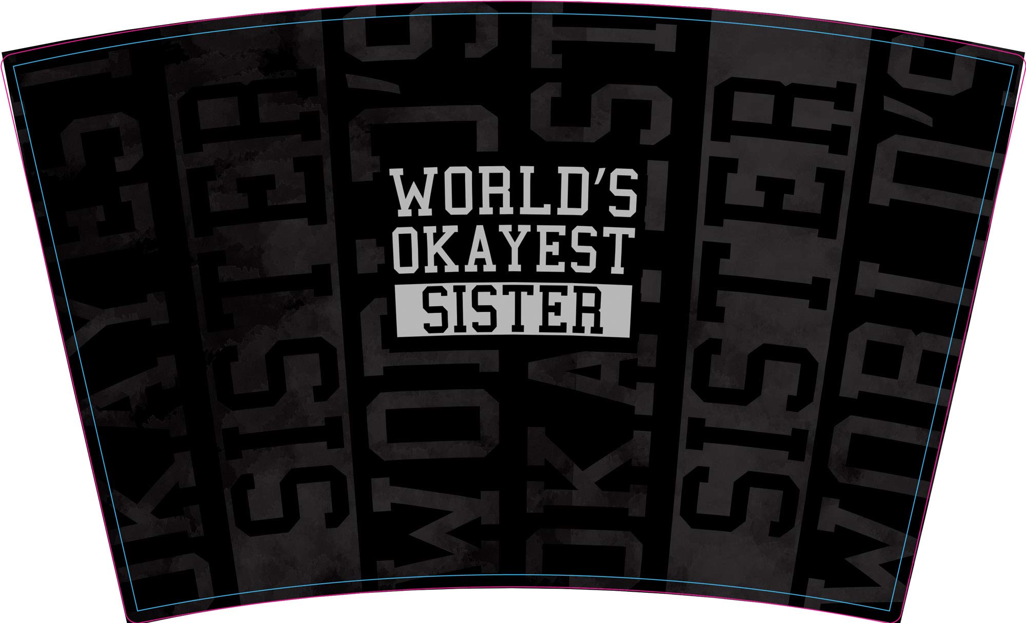 Elanze Designs World's Okayest Sister Stainless Steel 16 oz Travel Mug with Lid