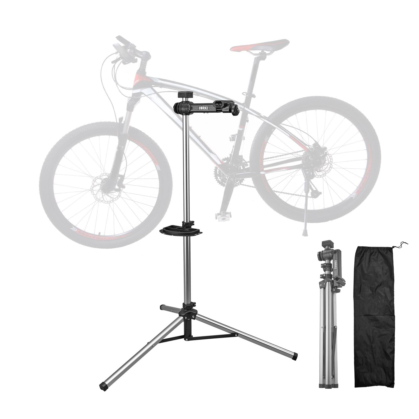 Corki Cycles Bicycle Repair Stand Maintenance Work Stand - Max 38Kg or 83.8 lbs Home Portable Bike Mechanics Workstand