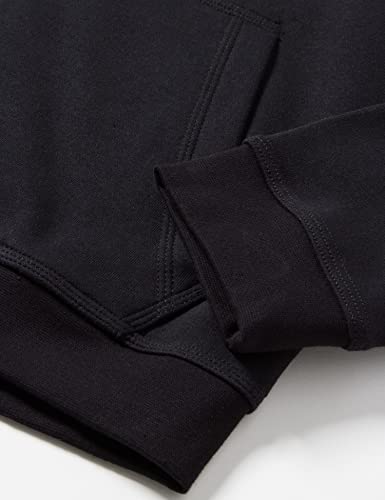 Nike Boy's NSW Club Full Zip Hoodie, Black/Black/White, Large