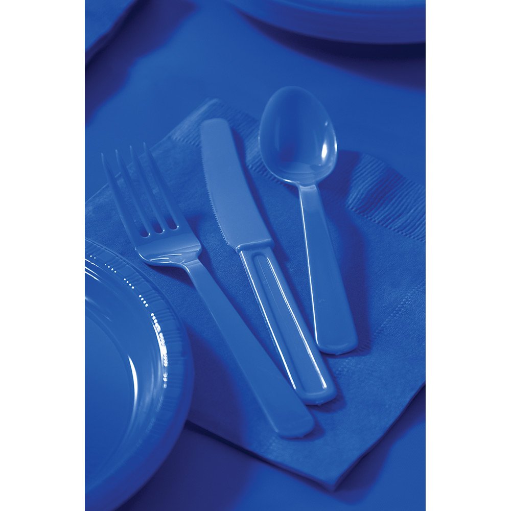 Creative Converting Cobalt Beverage Paper Napkin, 5" x 5", Blue