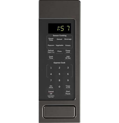 GE JES1657BMTS Microwave Oven, Black Stainless Steel, 13.625 in