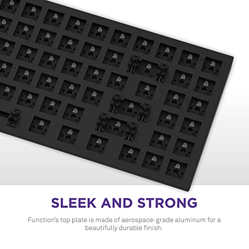 NZXT Function MiniTKL - Compact Tenkeyless Gaming Keyboard – Gateron Red Mechanical Switches: Linear, Fast, and Quiet – Hot-Swappable – RGB Backlit – Aluminum Top Plate – Sound Dampening Foam – Black