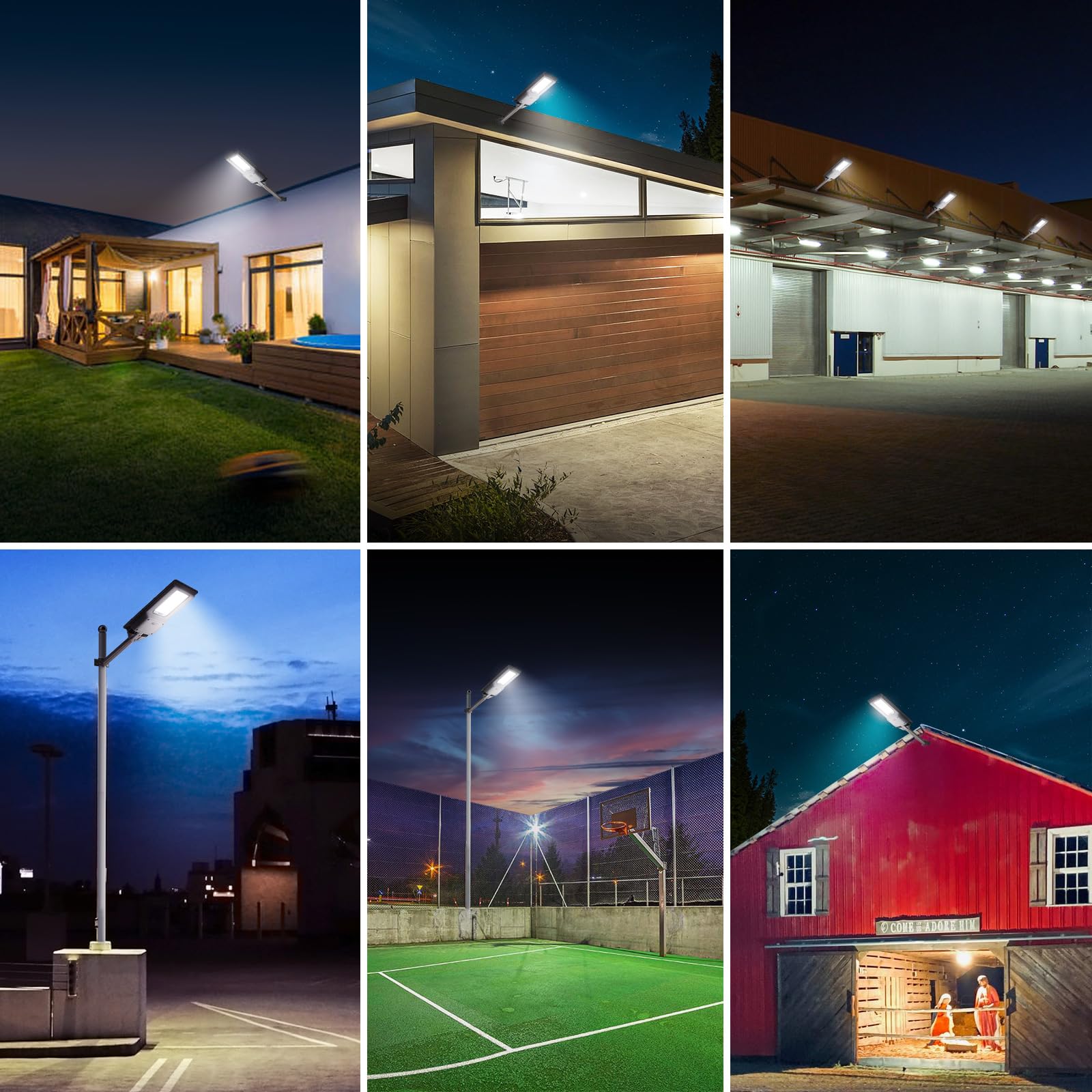 LANGY Solar Street Light, 2-Pack 30000LM 400W, IP67 Commercial Parking Lot Light, Outdoor Dusk to Dawn Solar Flood Light with Motion Sensor, Remote Control, for Yard Garden