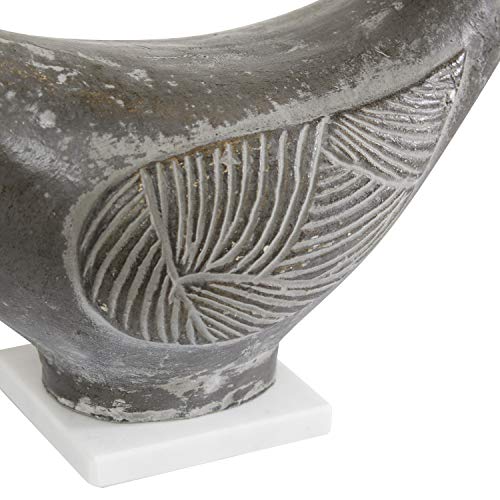 Deco 79 Set of 2 Brown Ceramic Coastal Bird Sculpture 16.75, 18.25 Inches