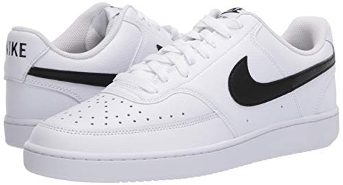 Nike Men's Court Vision Low Sneaker, White/Blackwhite, 10.5 Regular US