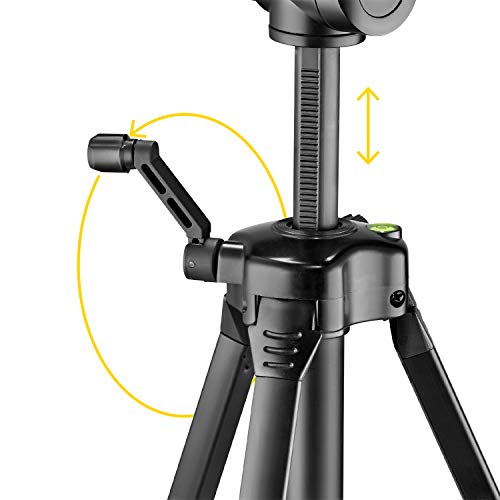 NATIONAL GEOGRAPHIC Photo Tripod Kit Medium, with Carrying Bag, 3-Way Head, Quick Release, 3-Section Legs Lever Locks, Geared Centre Column, Load up 1,5kg, Aluminium, for Canon, Nikon, Sony, NGHP000