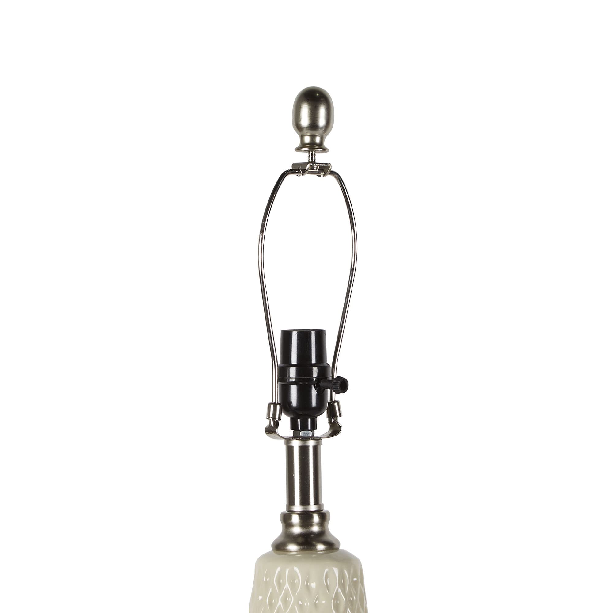Decor Therapy MP1631 Jameson Textured Ceramic Table Lamps, Set of 2, 13x13x26.5, Ivory, 2 Count