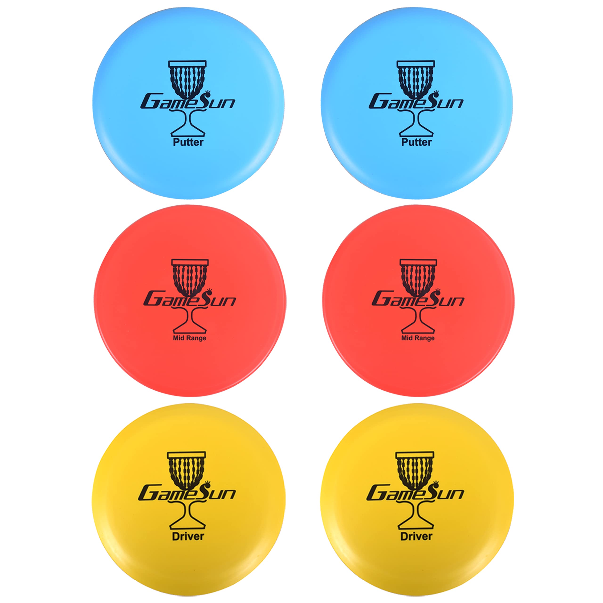 DISC Golf Set 1pc Heavy Duty Nylon Carry Bag, 2pcs Drivers, 2pcs Mid-Ranges, 2pcs Putters, 1pc Mini Disc Marker, 1pc 12βx12β Embroider Logo Black Towel and 1pc Gift Color Box