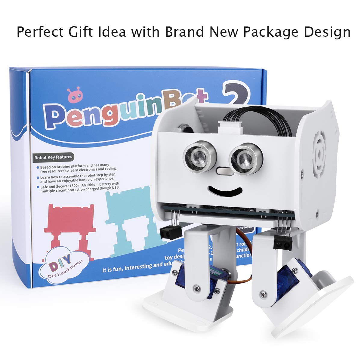 ELEGOO Science Kits for Kids Ages 8-12 12-14 14-16 & STEM Toys Gifts for Boys Girls Kids Teens Penguin Bot Biped Robots Building Kit Compatible with Arduino & Coding Circuits Projects