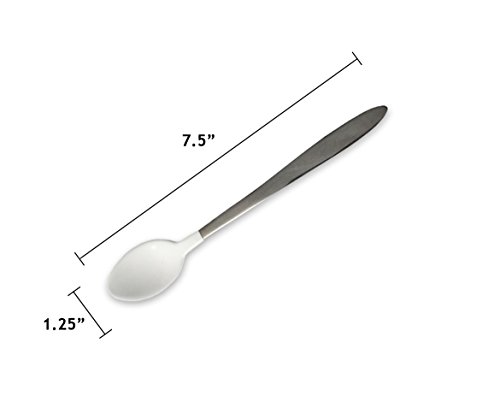 Rehabilitation Advantage Long Teaspoon with Plastisol Coating, White
