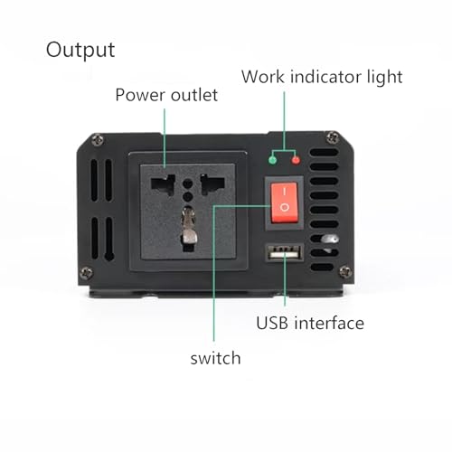 Correction Wave Inverter 500W Car Inverter 12V to 220V USB Portable Multi-Function Power Converter (Size : 220V)
