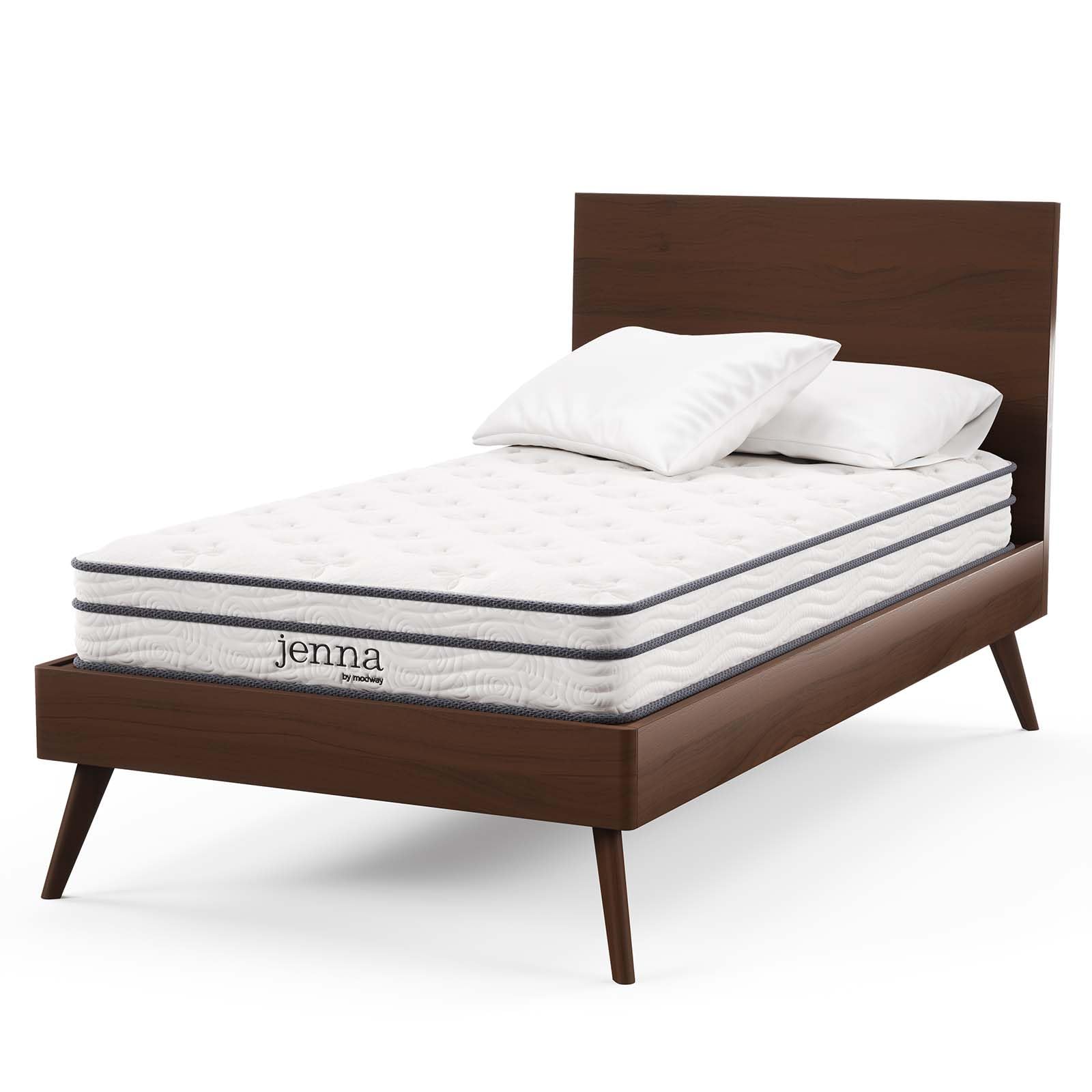 Modway Jenna 6" Innerspring and Foam Narrow Twin Mattress in White
