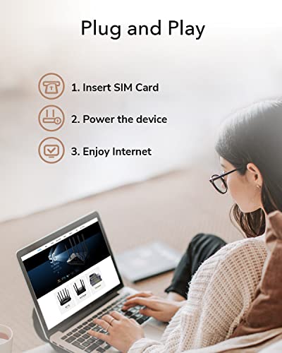 Cudy New 4G LTE Cat 6 WiFi Router, Qualcomm Chipset, LTE Modem Router, Dual SIM 4G Cellular Router, AC1200 Dual Band WiFi, 4 Gigabit Ports, OpenVPN, WireGuard, Band Lock, TTL, at Command