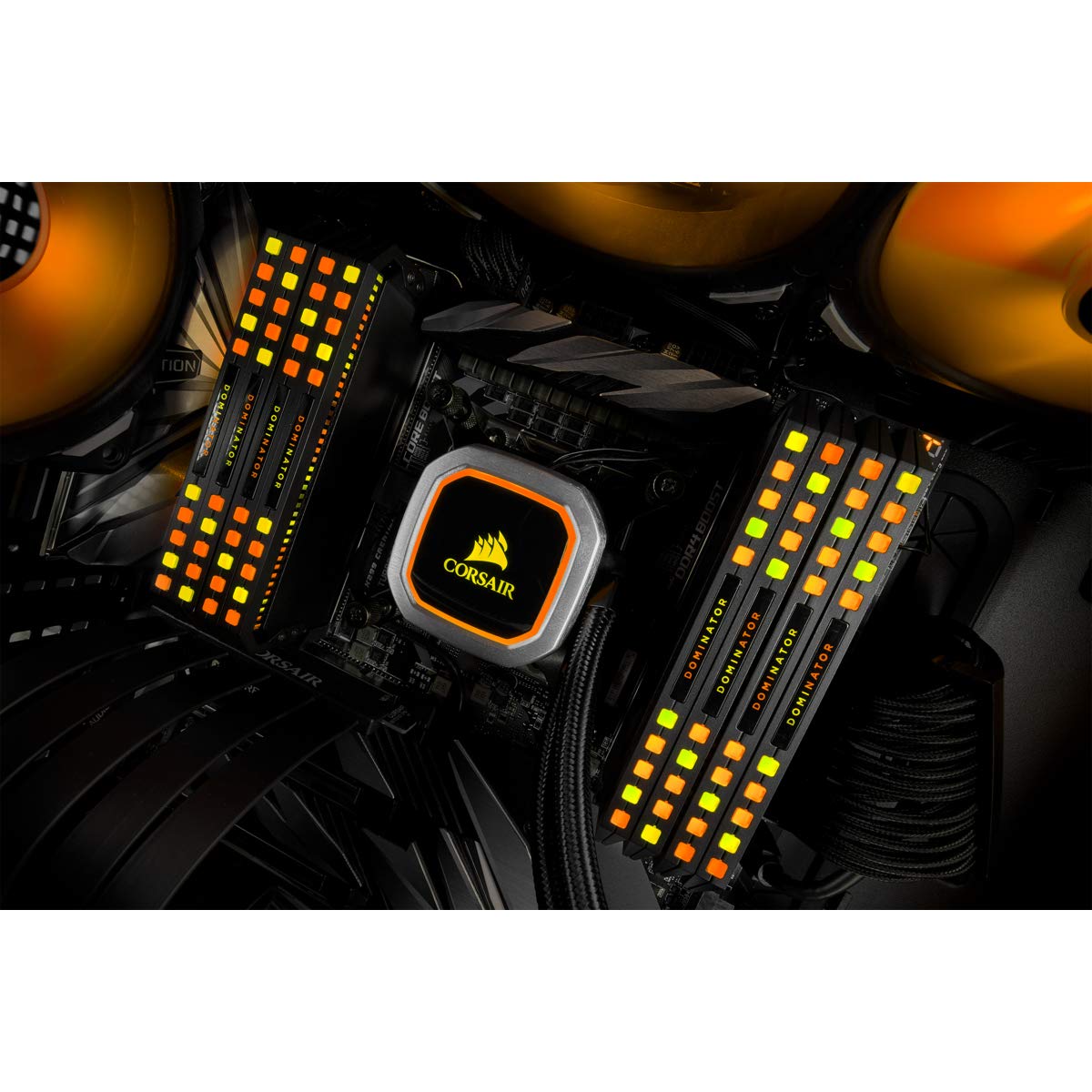 Corsair Dominator Platinum RGB 64GB (4x16GB) DDR4 3466 (PC4-27700) C16 1.35V Desktop Memory - Black