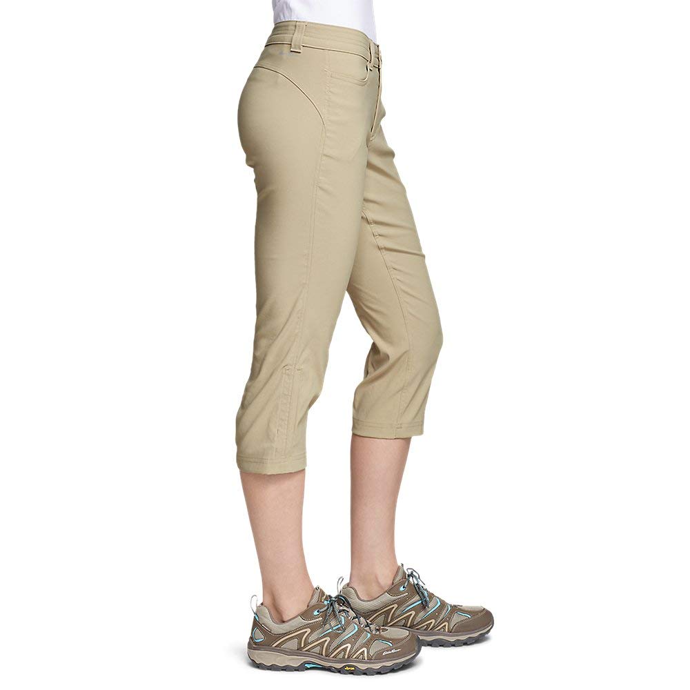 Eddie Bauer Women's Rainier Capris, Light Khaki, 2, Hiking Pants