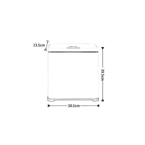 Kitchen Trash Can Metal Trash Can Stainless Steel Kitchen Intelligent Induction Automatic Classification Trash Can Household Double Barrel Kitchen Waste Dry and Wet Separation (Color : Gold)