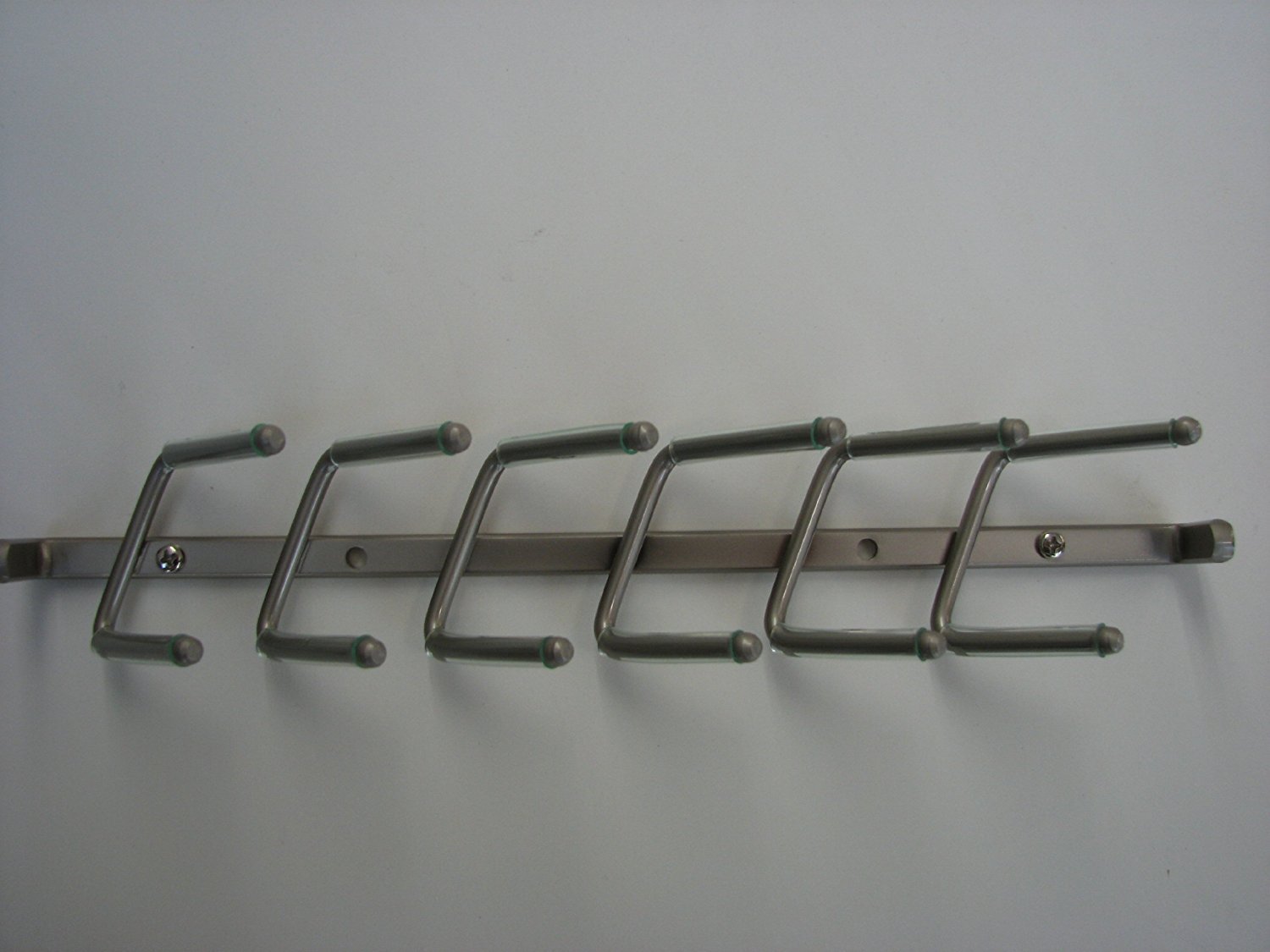 Wall Mount Stationary Tie Rack, Satin Nickel 12"