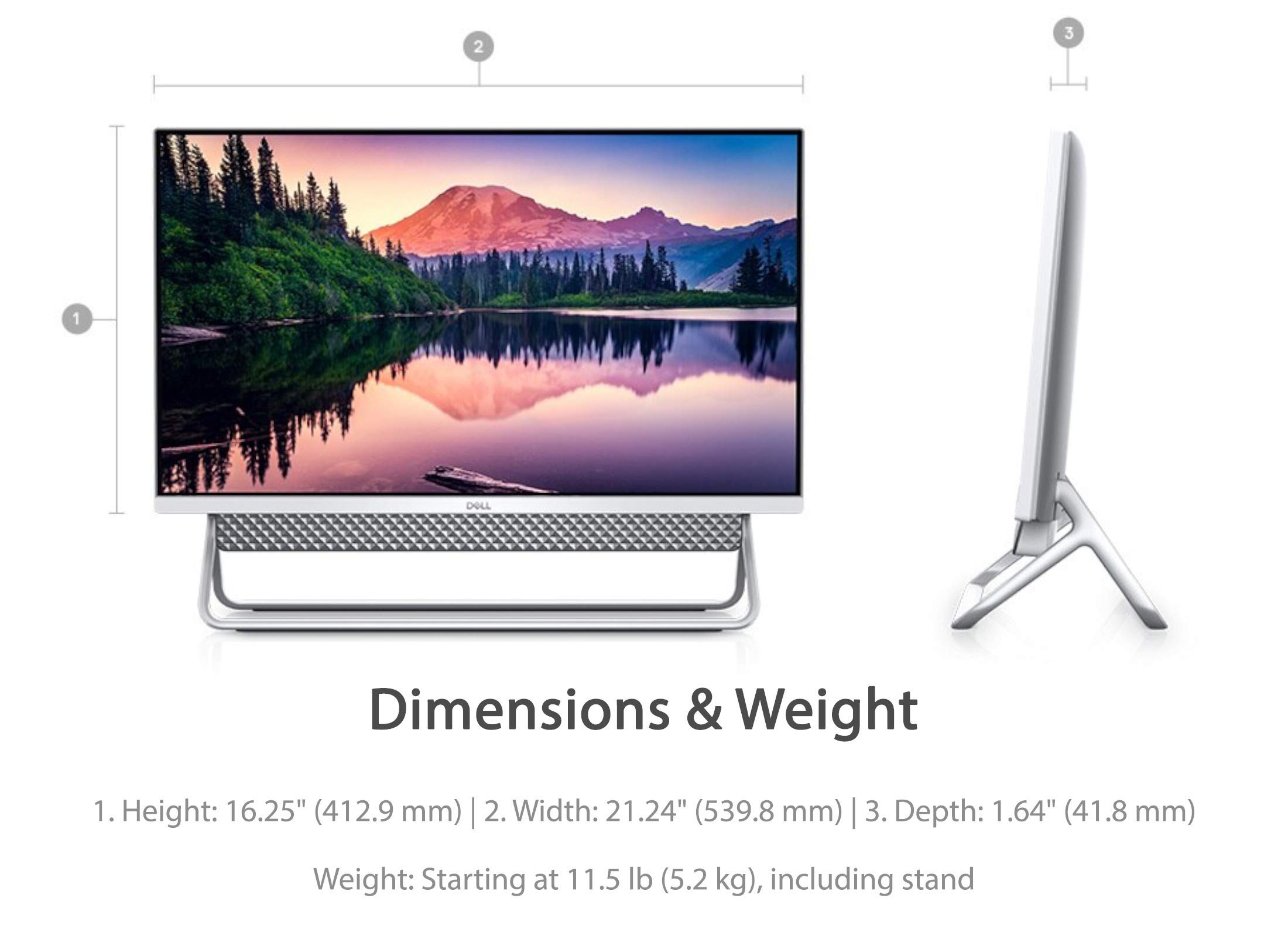 Dell Newest Inspiron 24 5400 All-in-One Touchscreen Desktop, 24" FHD Touch Display, Intel i5-1135G7, 32GB RAM, 1TB SSD, Pop-up Webcam, Wi-Fi 6, Wireless Keyboard&Mouse, Win11 Home, Silver
