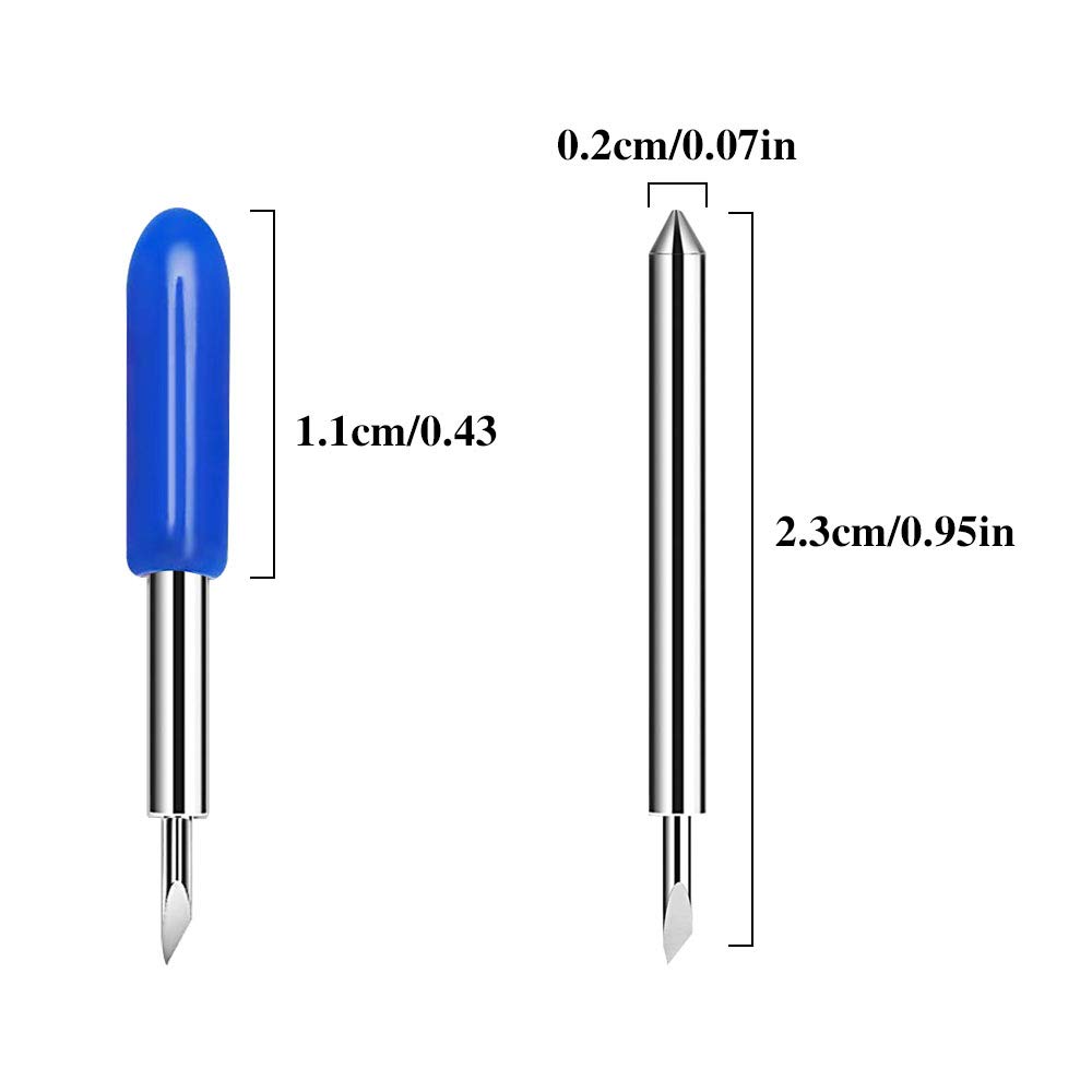 Dreamtop 40 Pcs Vinyl Cutter Blades 30/45/60 Degree Roland Blades Plotter Blades Cutting Blades Replacement Blades for Cricut Explore Air/Air 2