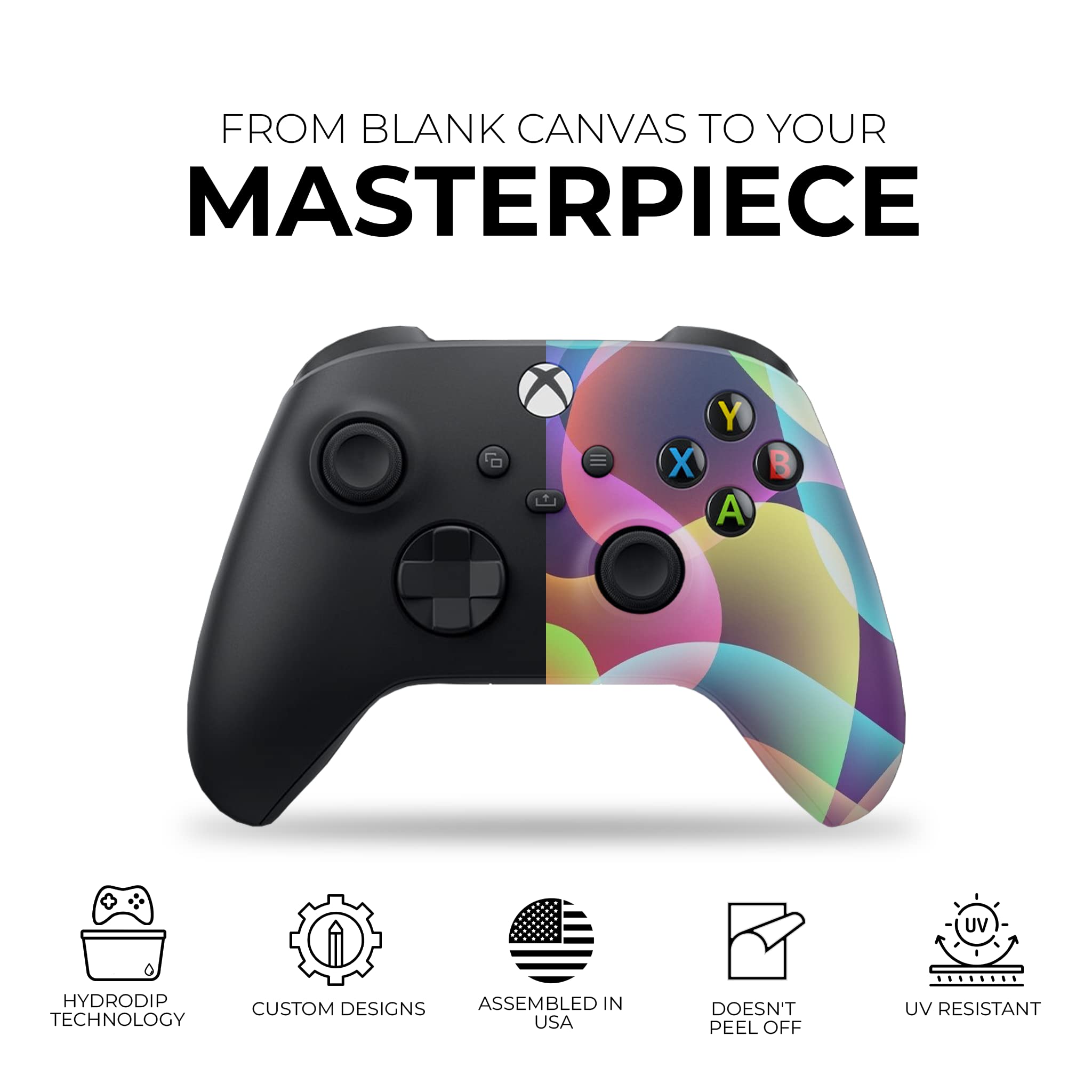 DreamController Build Your Own Custom Design Original X-box One/Series S/X Controller Wireless using WATER TRANSFER PRINTING Method Proudly Customized in USA. (NOT A SKIN)(Controller Included)