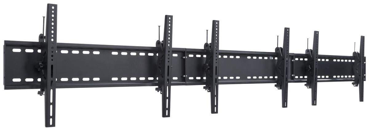 Displays2go, Tri-Mounted Plasma Screen Bracket, Steel Build β Black Finish (MNBD3060S3)