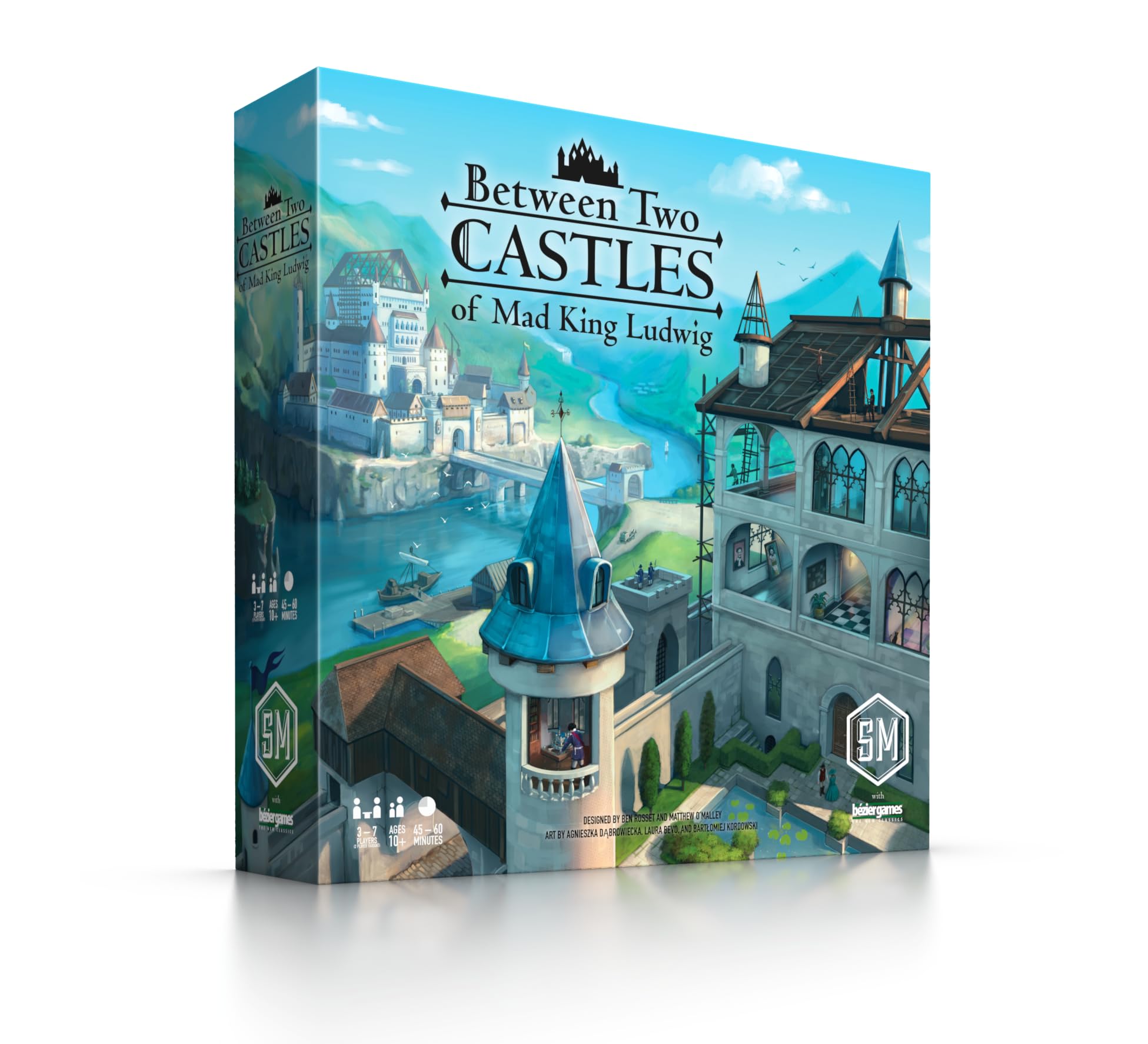 Stonemaier Games: Between Two Castles of Mad King Ludwig (Base Game) | Build a Wacky Castle with Your Neighbors in This Light Strategy Board Game for Adults and Family | 2-7 Players, 60 Mins, Ages 14+