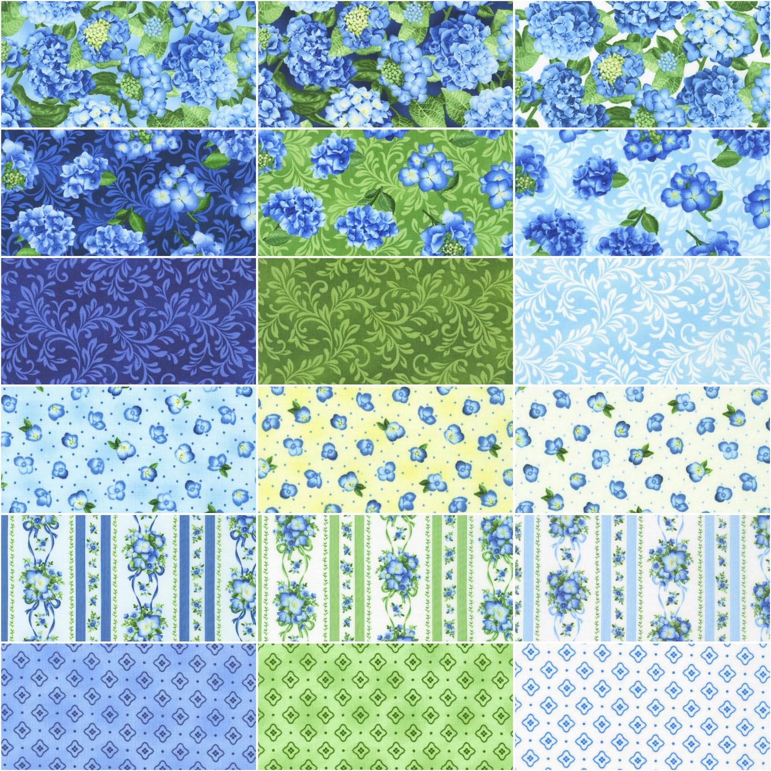 Debbie Beaves Flowerhouse Sara Charm Square 42 5-inch Squares Charm Pack Robert Kaufman CHS-1141-42