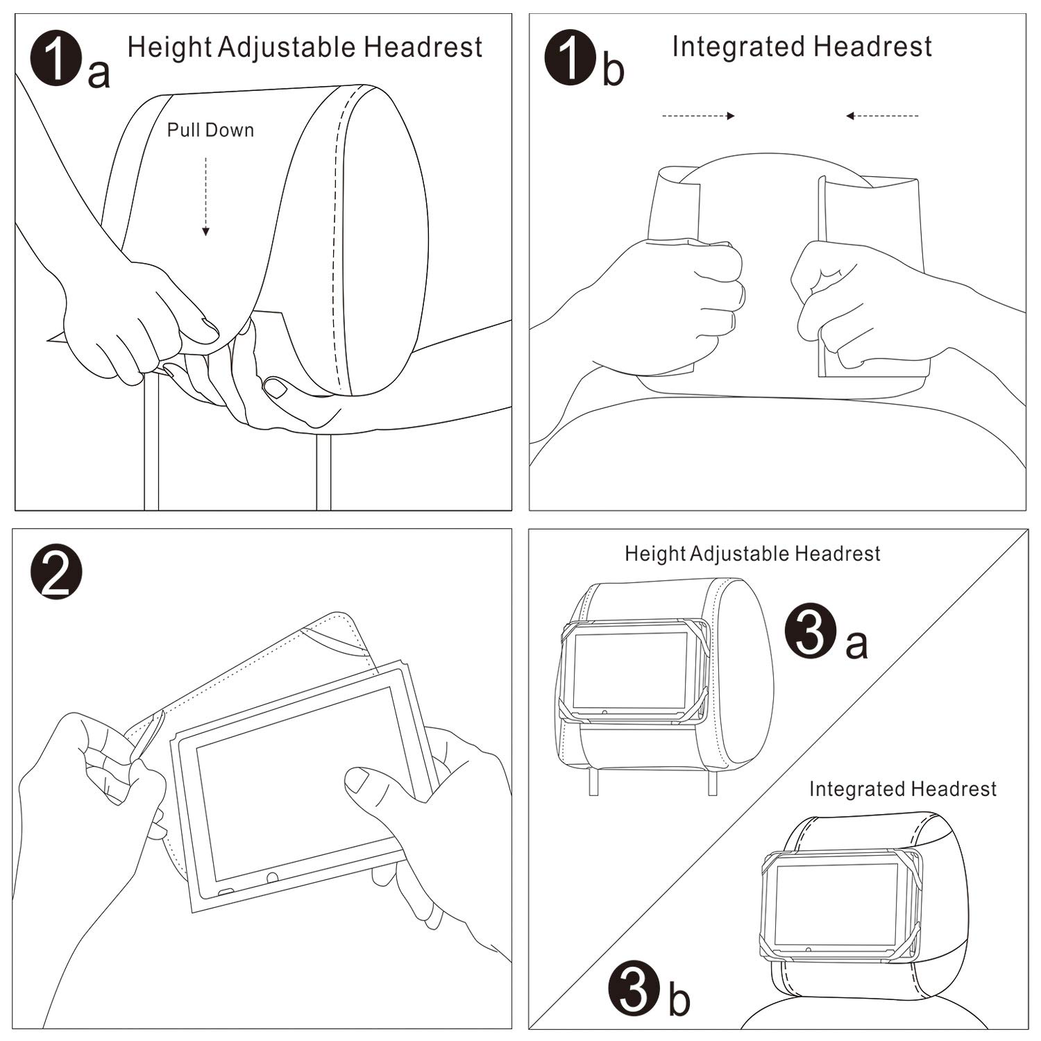 WANPOOL Switch Car Holder, Car Headrest Mount Holder Compatible with Game Switch and Other 7 Inch Tablets