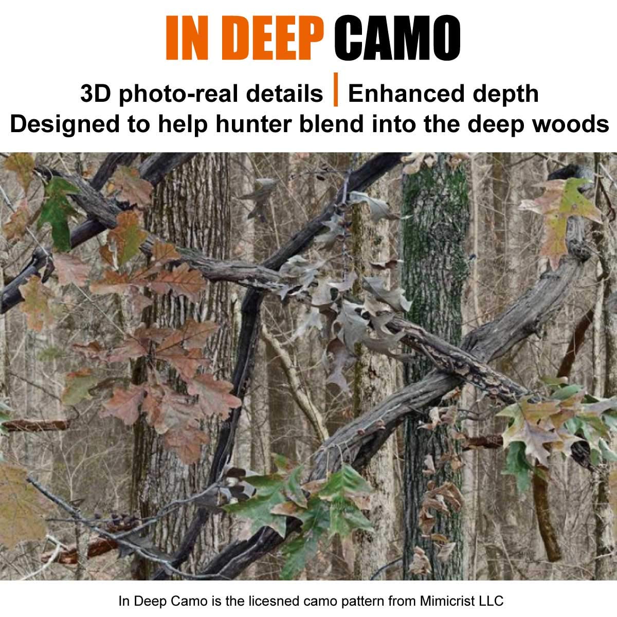 EDTREK Waterproof and Windproof Camo Beanie - Timber and Blaze Orange Camo Performance Hunting Hat (Blaze - in Deep Camo, Large)