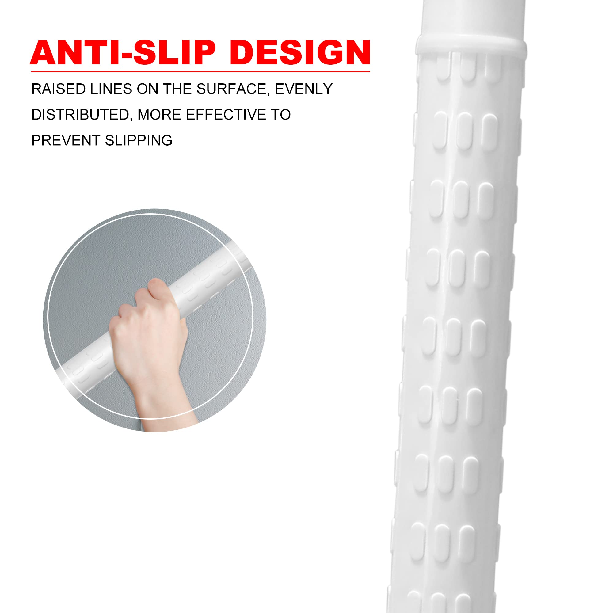 Handicap grab bars for shower ,elderly wall mount bathro safety , handle Bath Grab anti slip grip Heavy Duty (White11.8in)