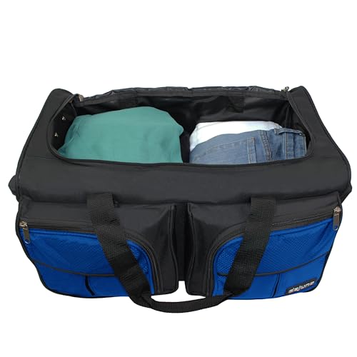 Dejuno 20-Inch Carry-on Rolling Duffle Bag, Blue, One Size