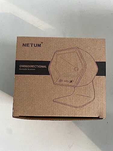 NETUM Desktop QR Barcode Scanner Omnidirectional, Hands-Free Automatic 2D 1D Bar Code Reader Platform Scan PDF417 on ID Card, Driver's License for Supermarket Library Retail Store NT-7060