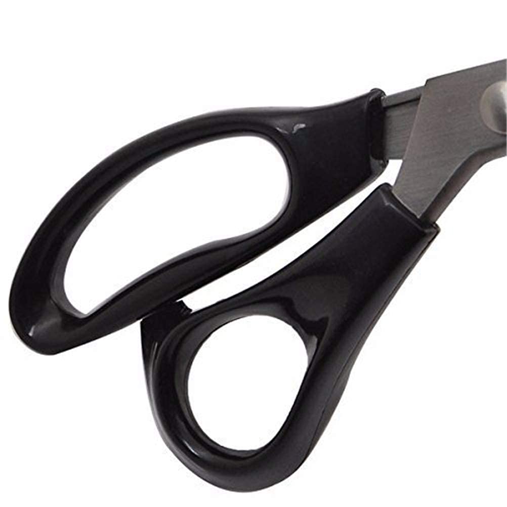 Dressmaking Sewing Craft Scissors, Professional Stainless Steel Pinking Shears Comfort Grip, Serrated & Scalloped Blades Cut Tailor Decorative Tool - Fabrics Leather Paper Craft (Scalloped 18mm)