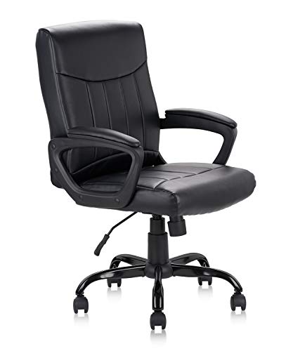 KLASIKA Home Chair Executive Office Chair Desk Ergonomic Swivel Chair with PU Leather Black 1 Pack