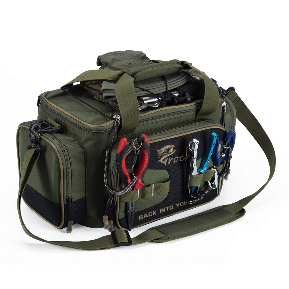 Croch Fishing Tackle Bags with 8 Trays Waterproof Tackle Bag Storage (Bag with 8 Trays)