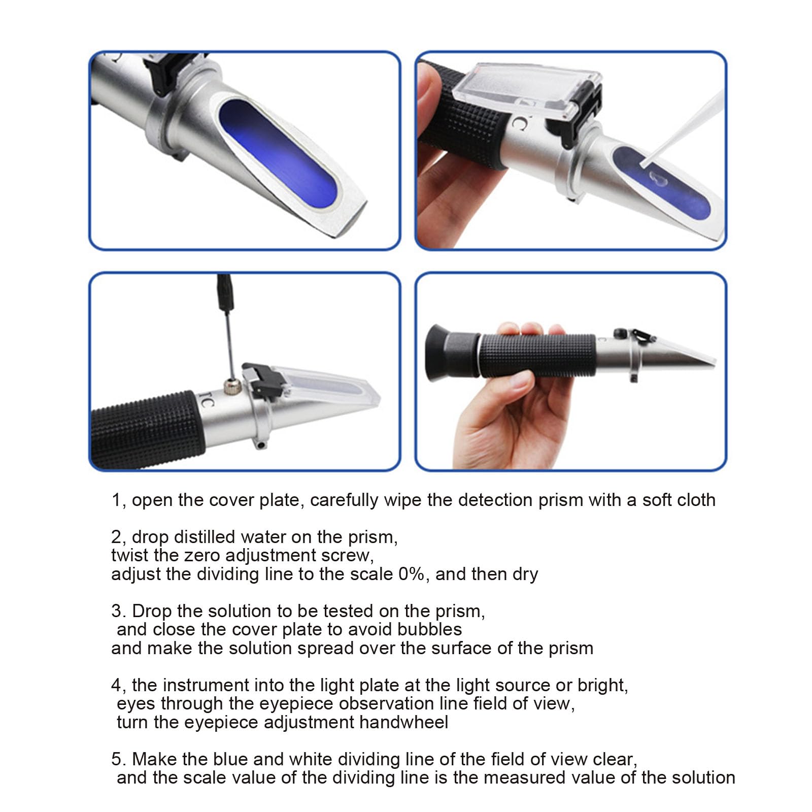LOXGO Handheld Salinity Refractometer For Aquarium 0 To Salinometer Portable SeaWater Concentration Tester Meter ATC Handheld Salinity Refractometer