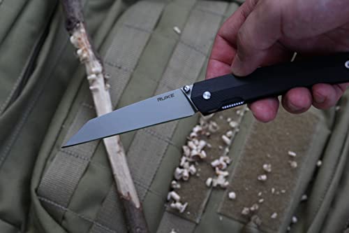 Ruike P865 Pocket Tactical Knife Folding knives 14c28n Stainless Steel Liner Lock Utility Camping Knife Survival 3.58inch Small Mini tool Knife EDC Tools Belt Clip for Men Gift