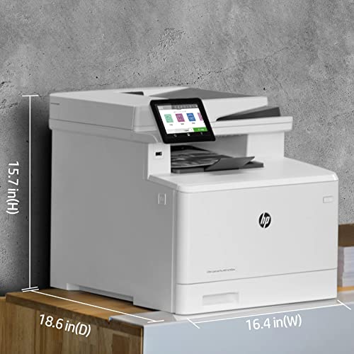 HP Color Laserjet Pro Multifunction M479fdw Wireless Laser Printer for Business, White - Print Scan Copy Fax - 28 ppm, 600x600 dpi, Auto 2-Sided Printing, 50-Sheet ADF, Ethernet, Cbmou Printer_Cable