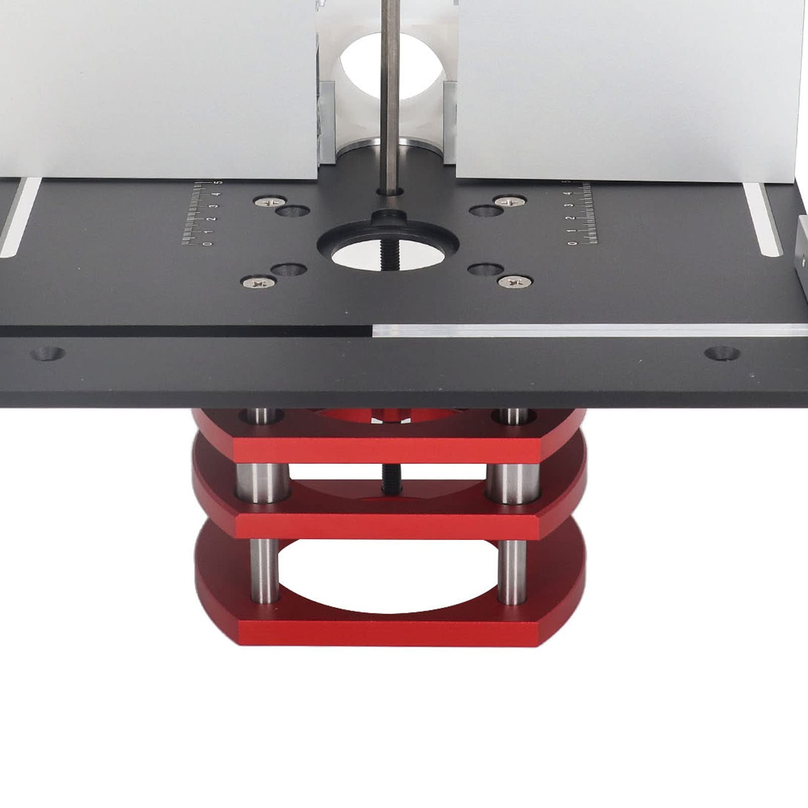 Router Lifting Base, Universal Router with Top Plate Manual Lifting Woodworking Slotting Trimming, Syringe Handpiece and Curing Light Sleeves (Black)