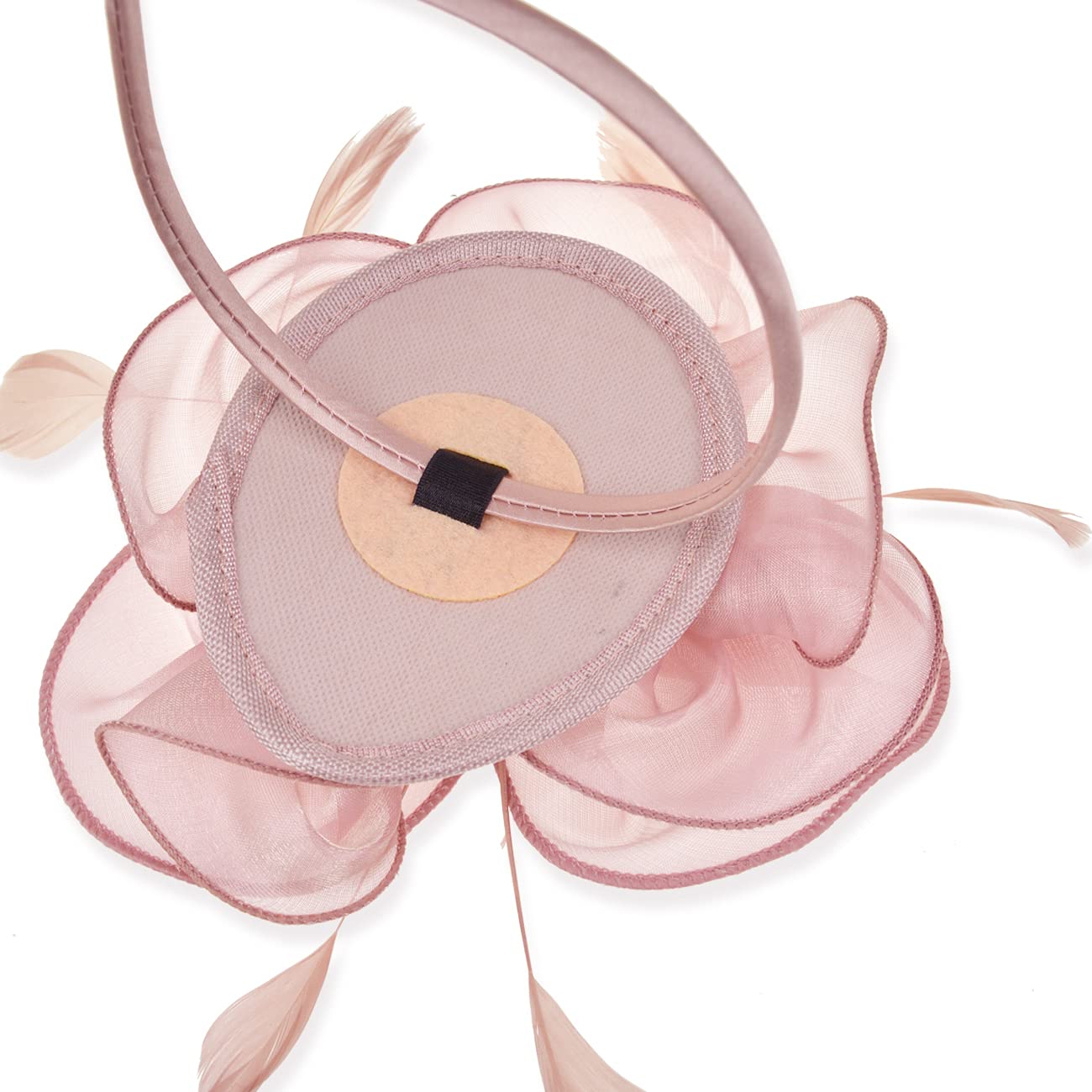 DRESHOW Fascinators Hat Tea Party Headwear Ribbons Feathers on a Headband and a Clip for Girls and Women