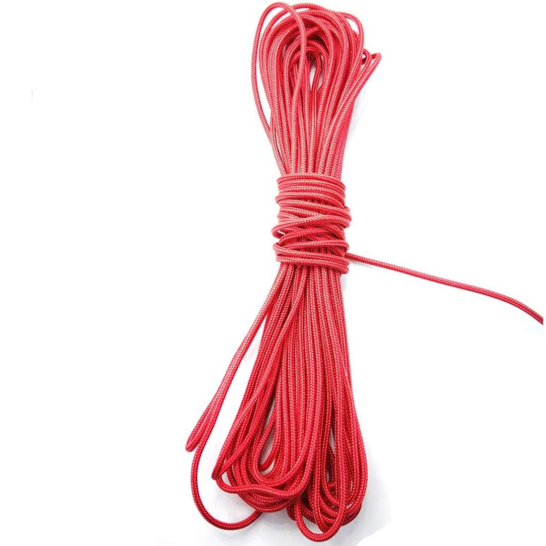 CUPID 12 Feet Archery D Loop Rope Bow String Release Nock Durable Wire U Nok Ring Nocking Loop Buckle, 2.4mm 0.09 in (Red)