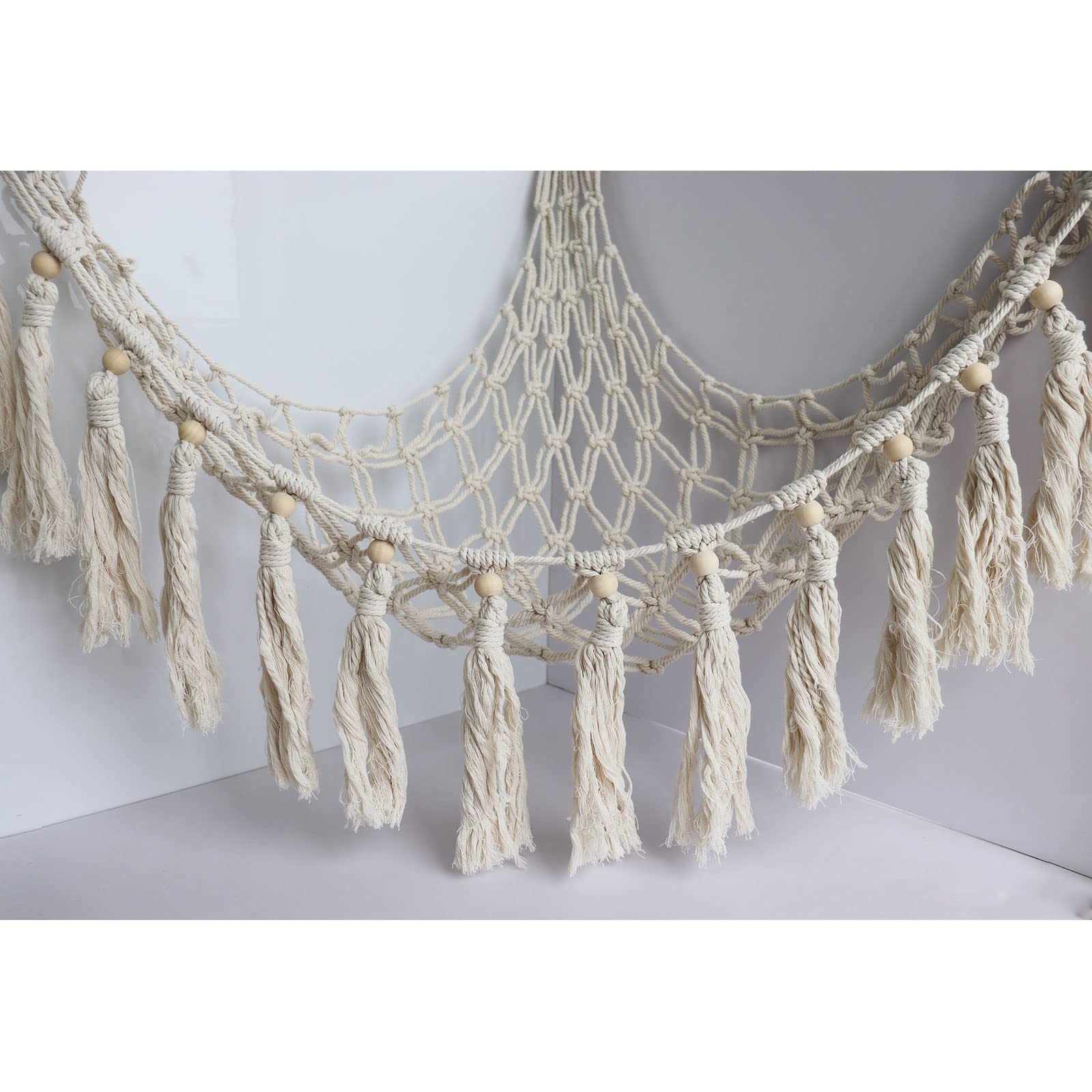 Stuffed Animal Toy Hammock, Stuffed Animal Net, Handmade Large Size Macrame Toy Hammock, Wall Hanging Mesh Toy Hammock, Stuff Animal Toy Organizer Storage Net for Kids Bedroom Nursery Play Room