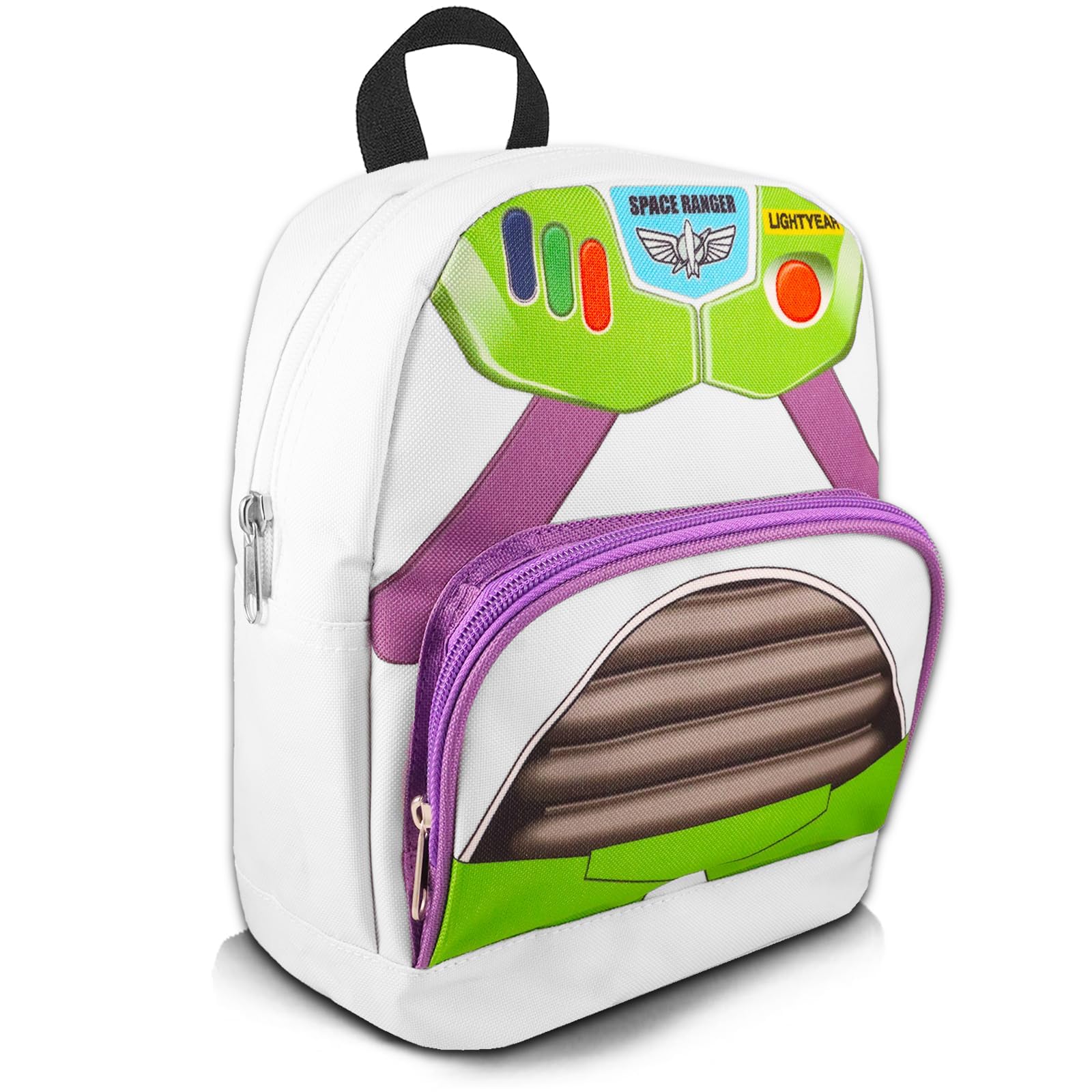 Disney Buzz Lightyear Mini Backpack Set - 10” Canvas Toy Story Backpack with Front Pocket Plus Bottle | Buzz Lightyear Backpack Bundle